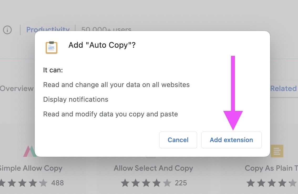Tự động loại bỏ định dạng khi sao chép văn bản trên Chrome